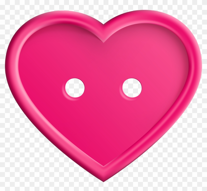 Pink Heart Button Png Clip Art Image Transparent Png (#1829644) - PikPng