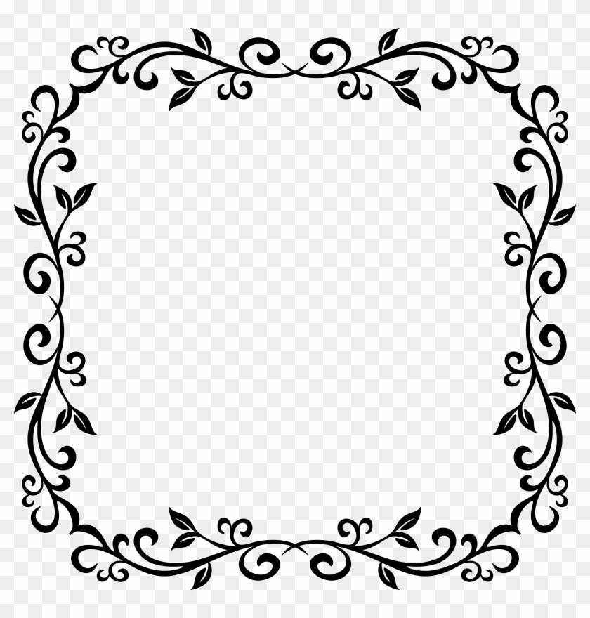 Floral Clipart Square - Decorative Frame Frame Clipart - Png Download ...