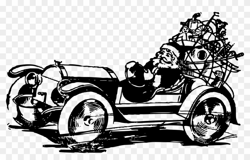 This Free Icons Png Design Of Santa Driving - Santa Claus In A Car Png ...