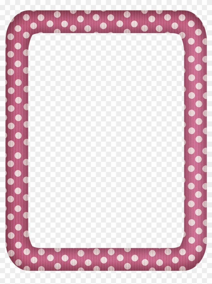 Free Faded Pink Polka Rectangle Digi Scrapbook Frame - Picture Frame ...