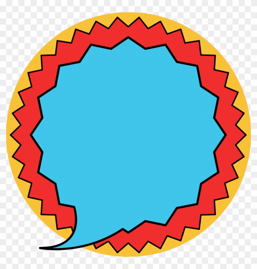 Superhero Shield Clipart - Pow Superhero Clipart Border - Png Download ...
