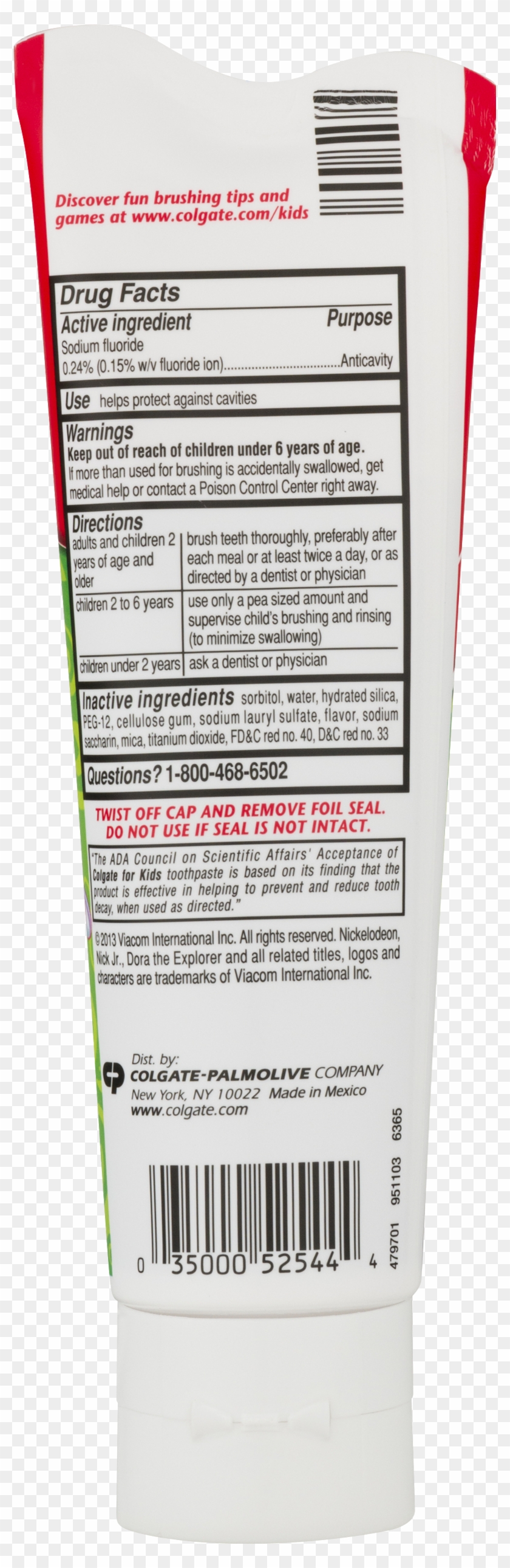 Download Colgate Kids Dora The Explorer Anticavity Fluoride - Dora ...