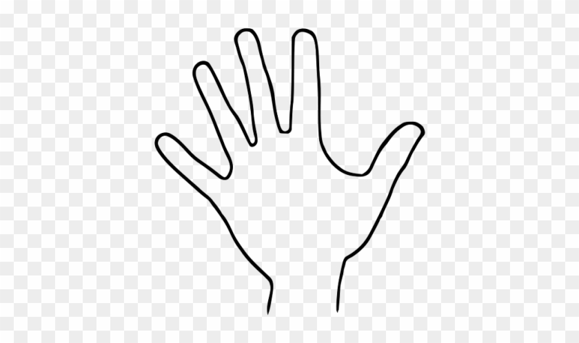 Handprint Outline - Drawing Clipart (#22902) - PikPng