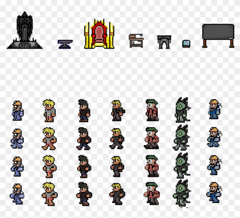 Custom Terraria Sprites Custom Player Sprite Terraria Clipart