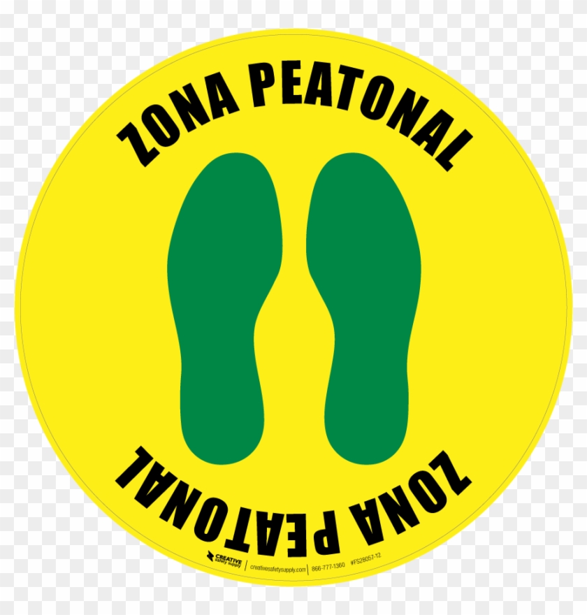 Zona Peatonal Floor Sign - Graphic Design Clipart (#2009607) - PikPng