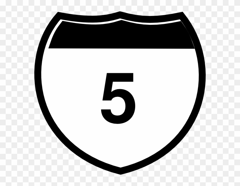 Interstate 5 Black And White Clipart (#2009921) - PikPng