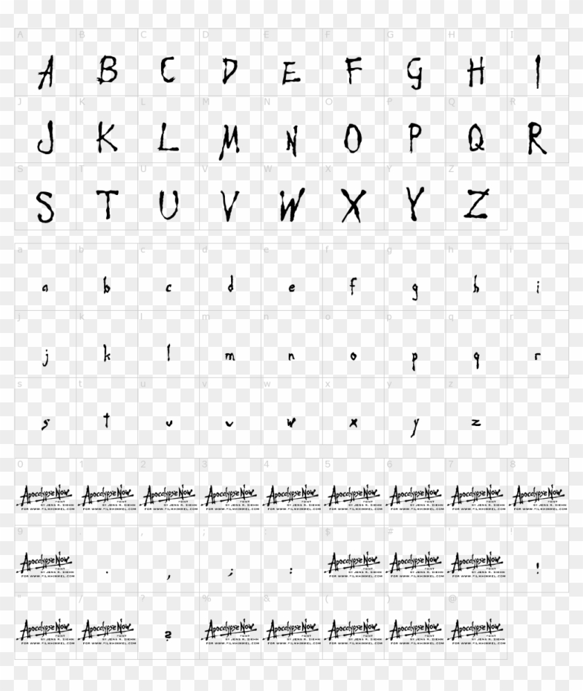 Apocalypse Now Font - Apocalypse Now Font Alphabet Clipart (#2037134 ...