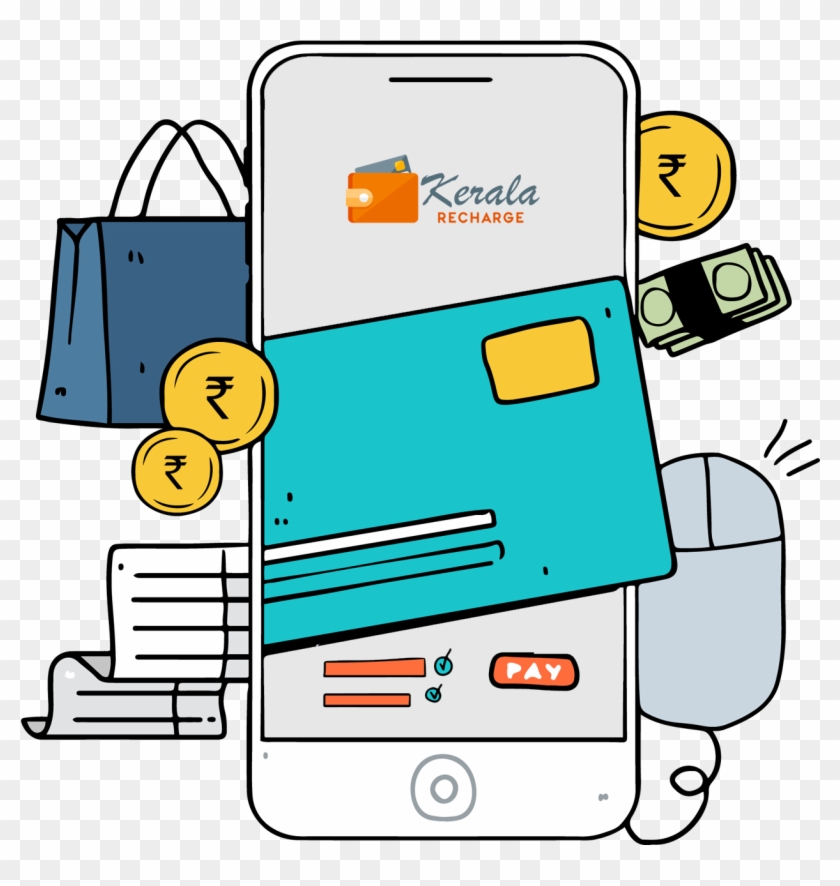 Kerala Recharge - Cartoon Clipart (#2129243) - PikPng