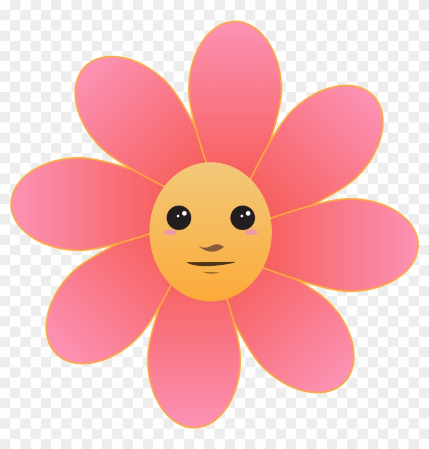 Big Image - Red Flower Face Clipart (#225236) - PikPng
