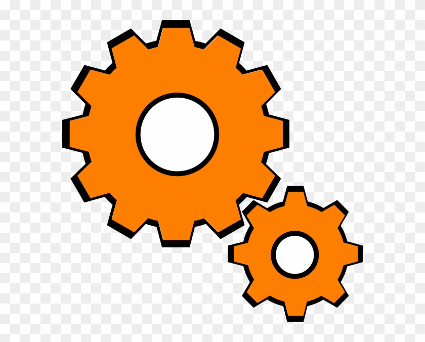 Small - Orange Gears Clipart - Png Download (#2219249) - PikPng