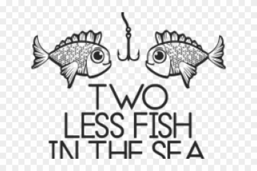 Fishing Clipart Wedding - Black And White Fish - Png Download (#2230243 ...