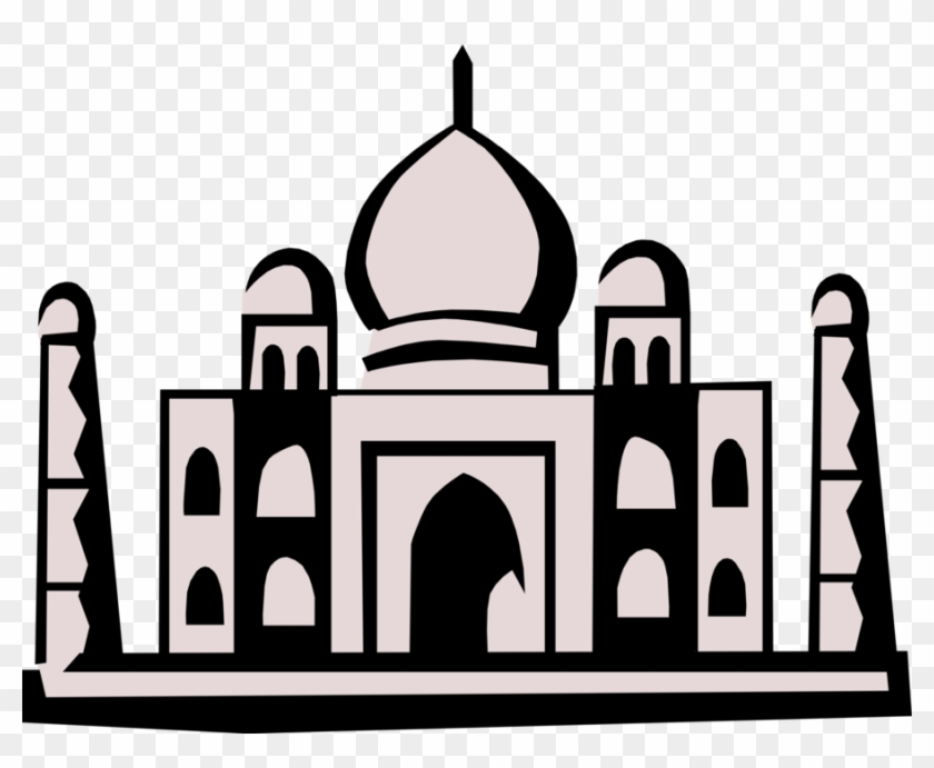 Clip Free Taj Mahal Mausoleum Agra Image Illustration - Png Download ...