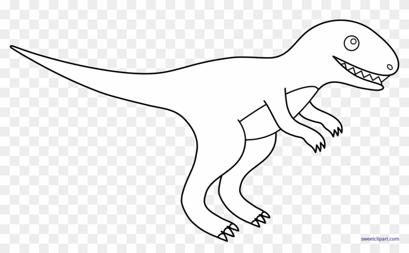 Download Velociraptor Clipart T Rex - Outline Of A T Rex - Png Download ...