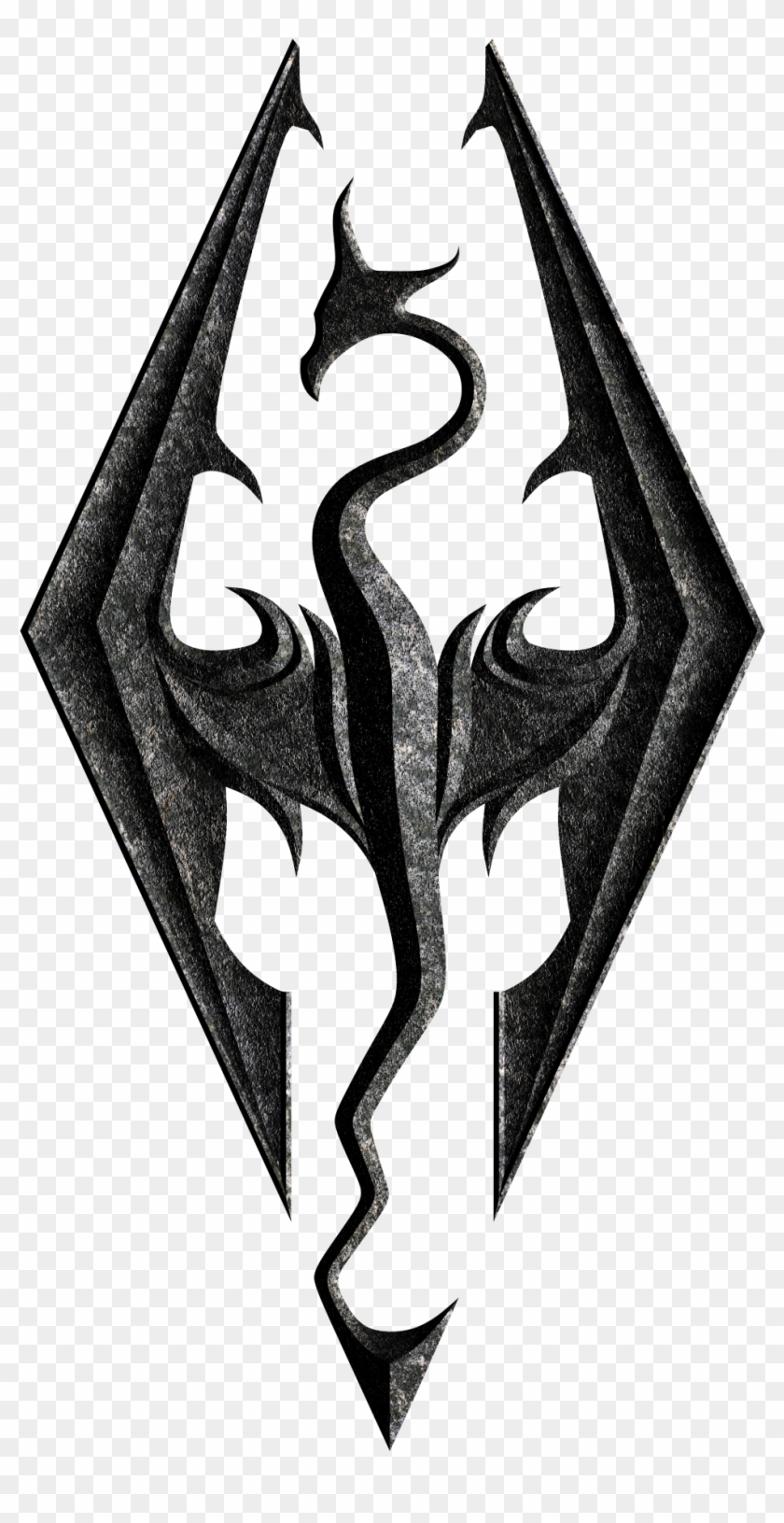 Skyrim Logo - Skyrim Black And White Logo Clipart (#234107) - PikPng