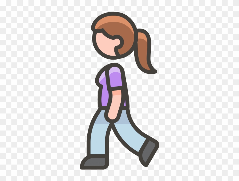 Woman Walking Emoji - Walking Emoji Clipart (#2345561) - PikPng
