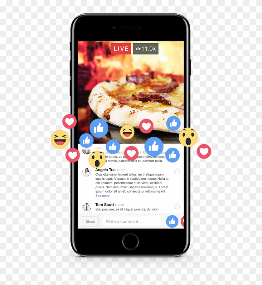 Download Facebook Live Reactions Poll - Smartphone Clipart Png Download ...
