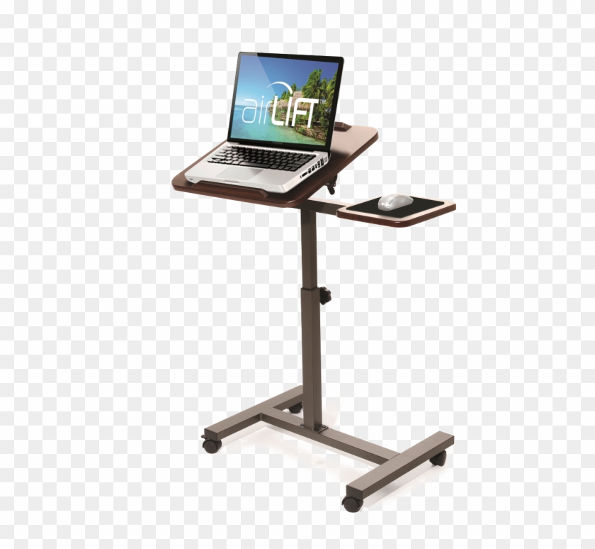 Airlift Tilting Sit Stand Computer Desk Cart With Mouse - Computer Desk ...