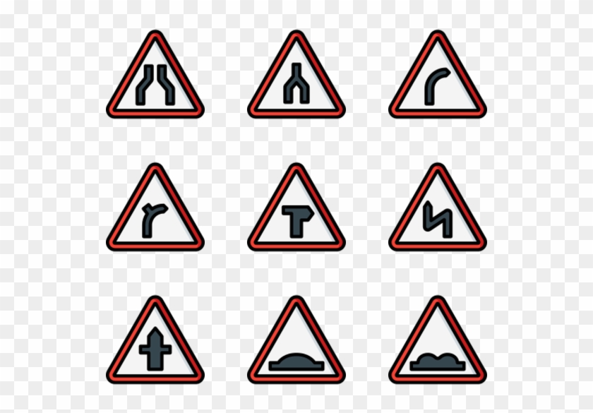 Uk Road Signs - Triangle Clipart (#2412752) - PikPng