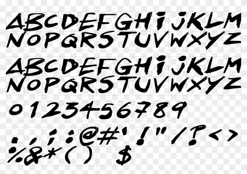 Character Map - Calligraphy Clipart (#2482400) - PikPng