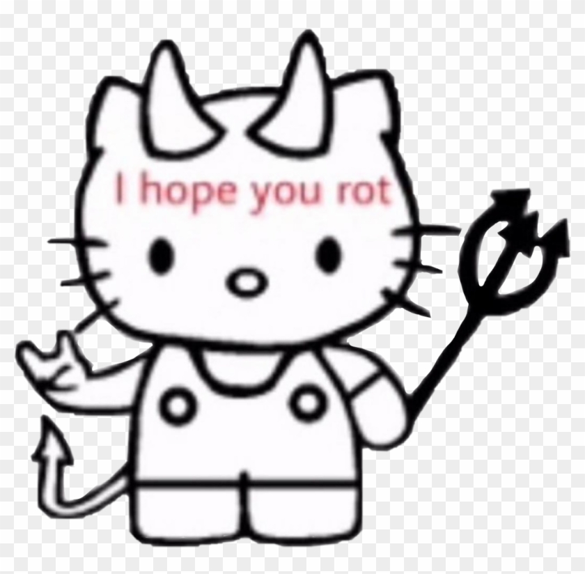 Download Hellokitty Hellokittysticker Goth Edgy Kidcore Babycore - Goth ...