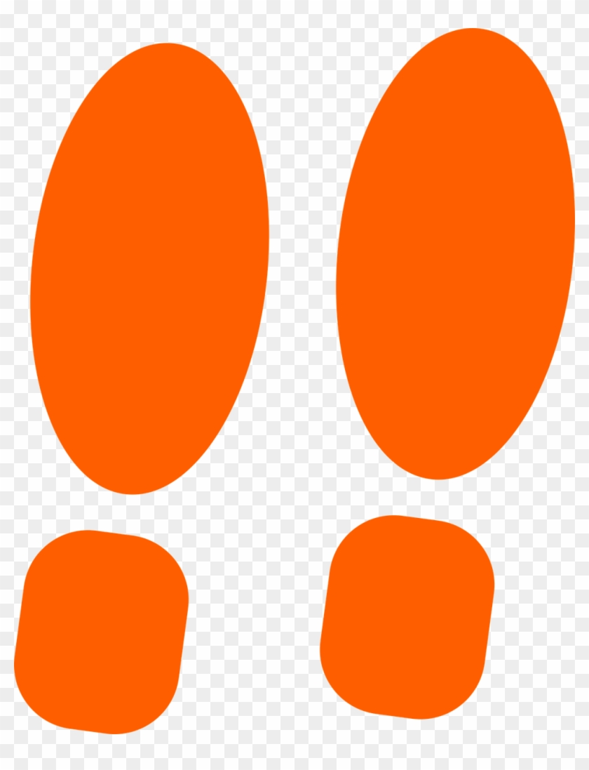 Download Footsteps Steps Icon Gradual Png Image - Orange Footsteps ...