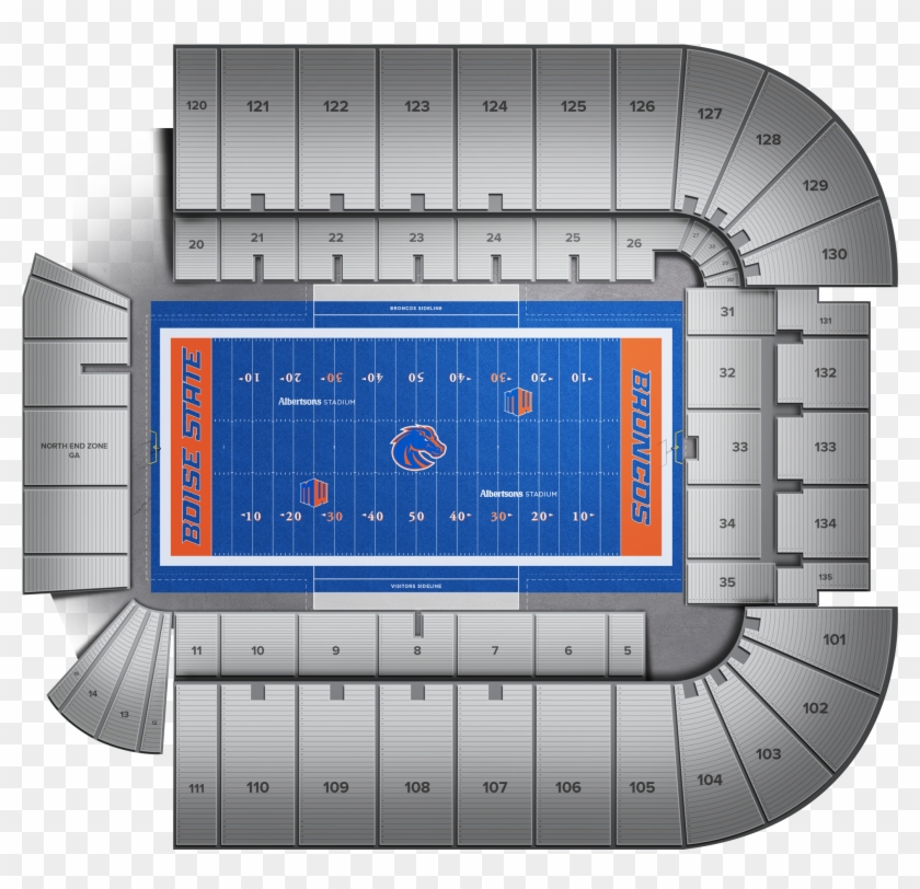Albertsons Stadium Tickets - Floor Plan Clipart (#2578118) - PikPng