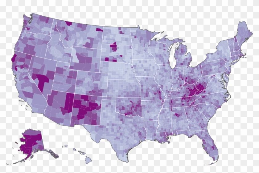 Download Using Node-canvas - Political Map Of Usa By County Clipart Png ...