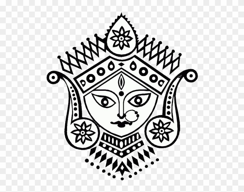 Download Durga Maa Face Drawing Clipart Png Download - PikPng