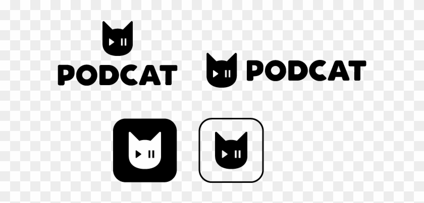 The Wordmark Is A Perfect Combination Of Both Podcasts - Black Cat ...