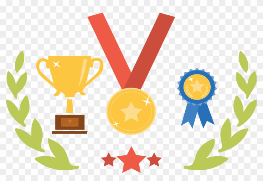 A Trophy, A Medal, And A Blue Ribbon Walk Into A Bar - Awards Png ...