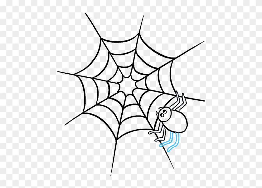 Spiders Drawing Realistic - Spider With Web Drawing Clipart (#2652451 ...