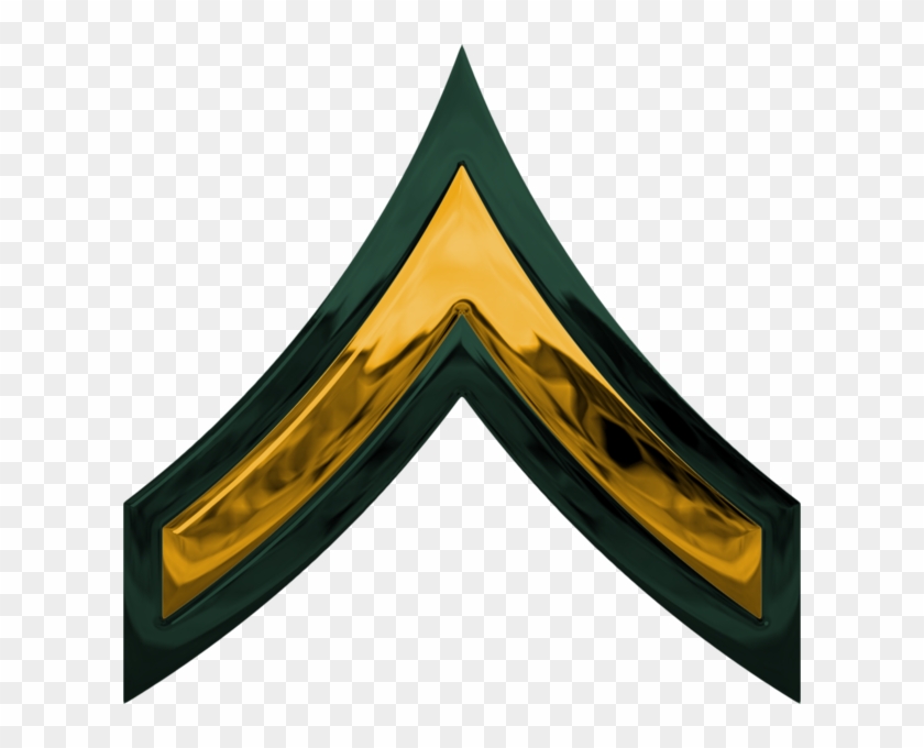 Chrome Us Army E-2 - Chrome Us Army Rank Clipart (#2685168) - PikPng