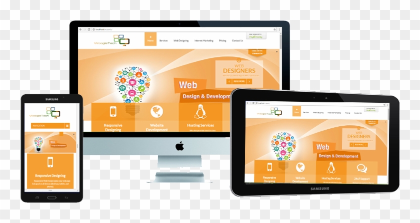 Download Responsive - Responsive Design Orange Transparent Clipart Png ...