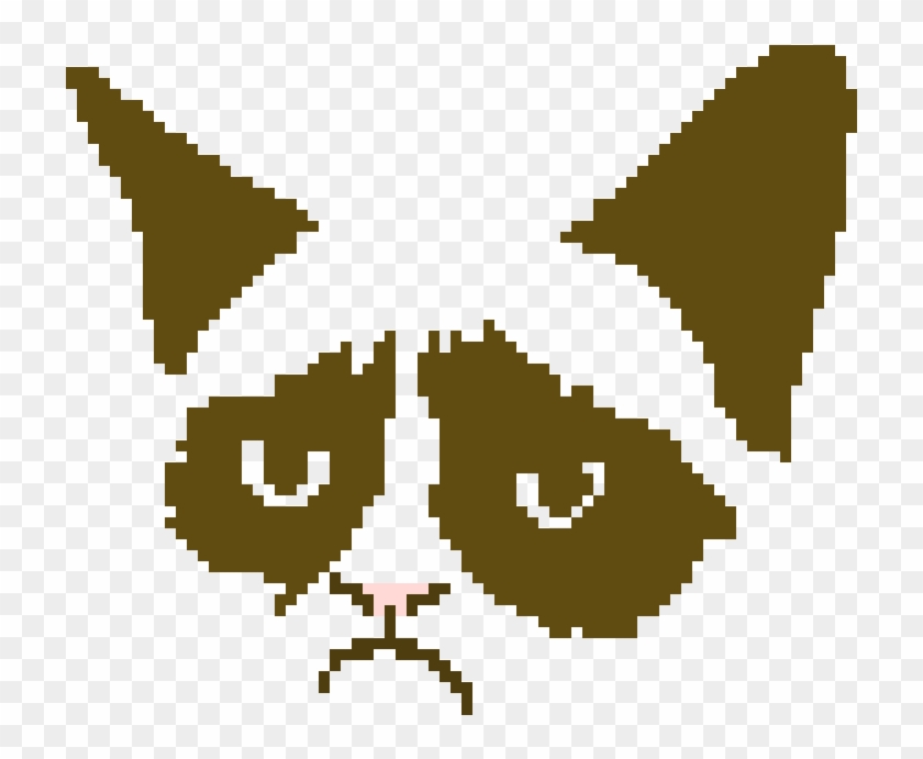 Grumpy Cat - Cross Stitch Cat Chart Clipart (#274470) - PikPng