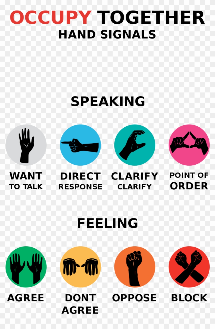 Download Occupy Wall Street Hand Signals Clipart Png Download - PikPng