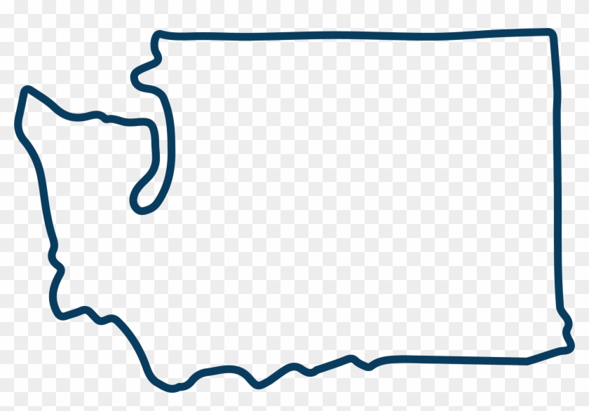 Washington State Outline Blue2 Clipart (#2767587) - PikPng