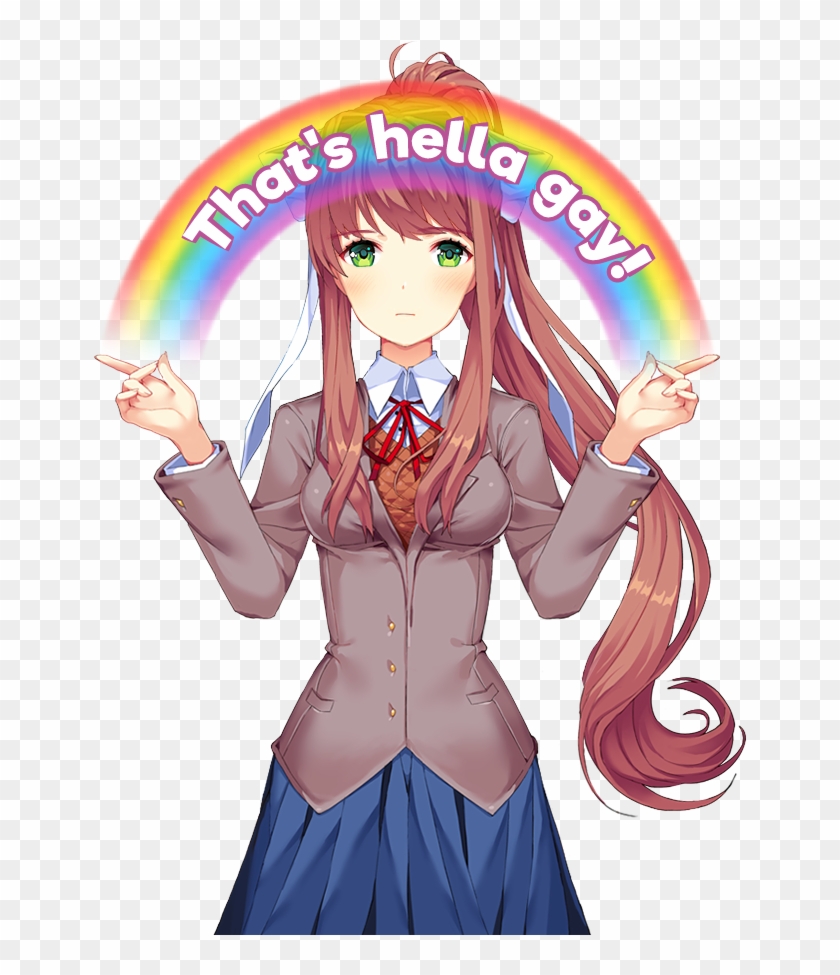 Doki Doki Literature Club Monika , Png Download Clipart (#280430) - PikPng