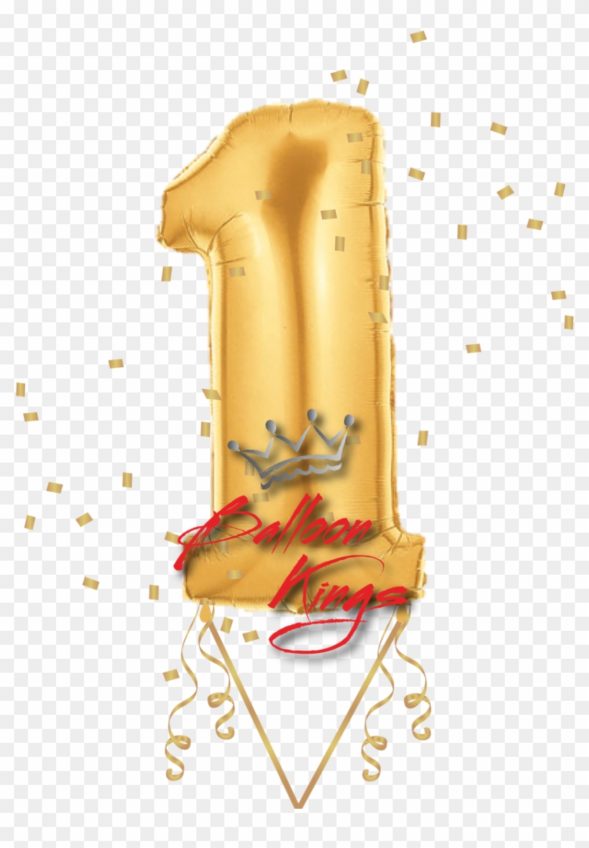 Gold Number - Number 1 Balloon Clipart (#2856717) - PikPng