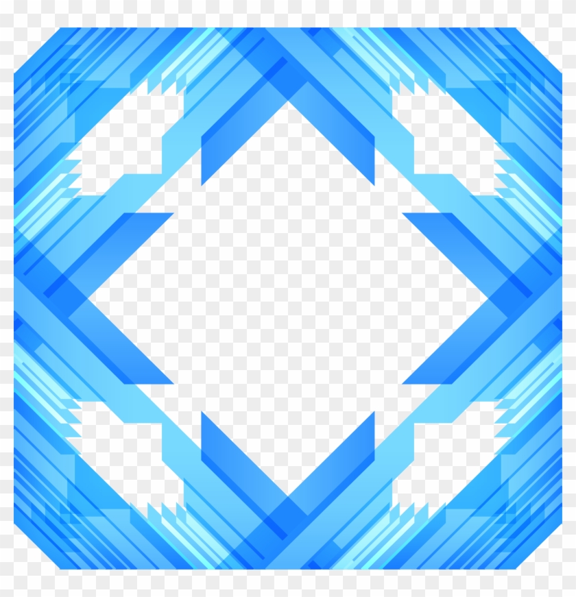 Technology Border Png - Blue Border Design Sky Clipart (#2878251) - PikPng