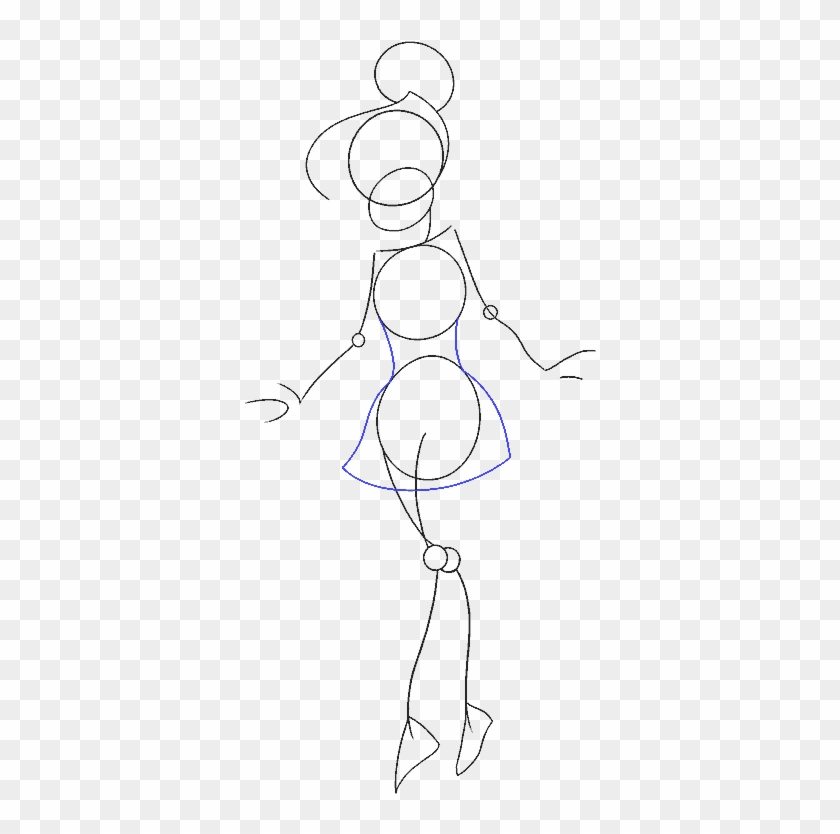 How To Draw Tinkerbell - Line Art Clipart (#2897040) - PikPng