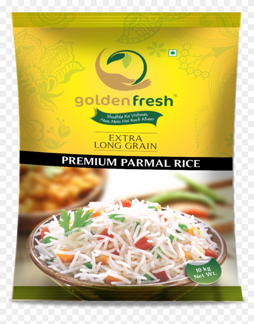 Golden Fresh-parmal Rice Packaging - Long Grain Rice Packaging Clipart ...