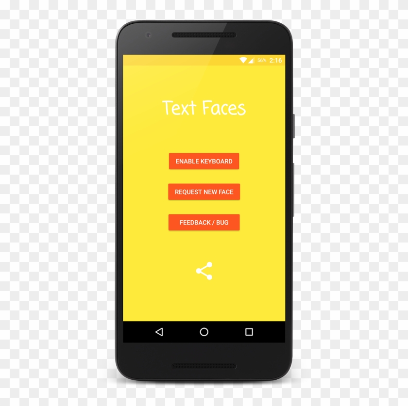 Download Text Faces For Android - Smartphone Clipart Png Download - PikPng