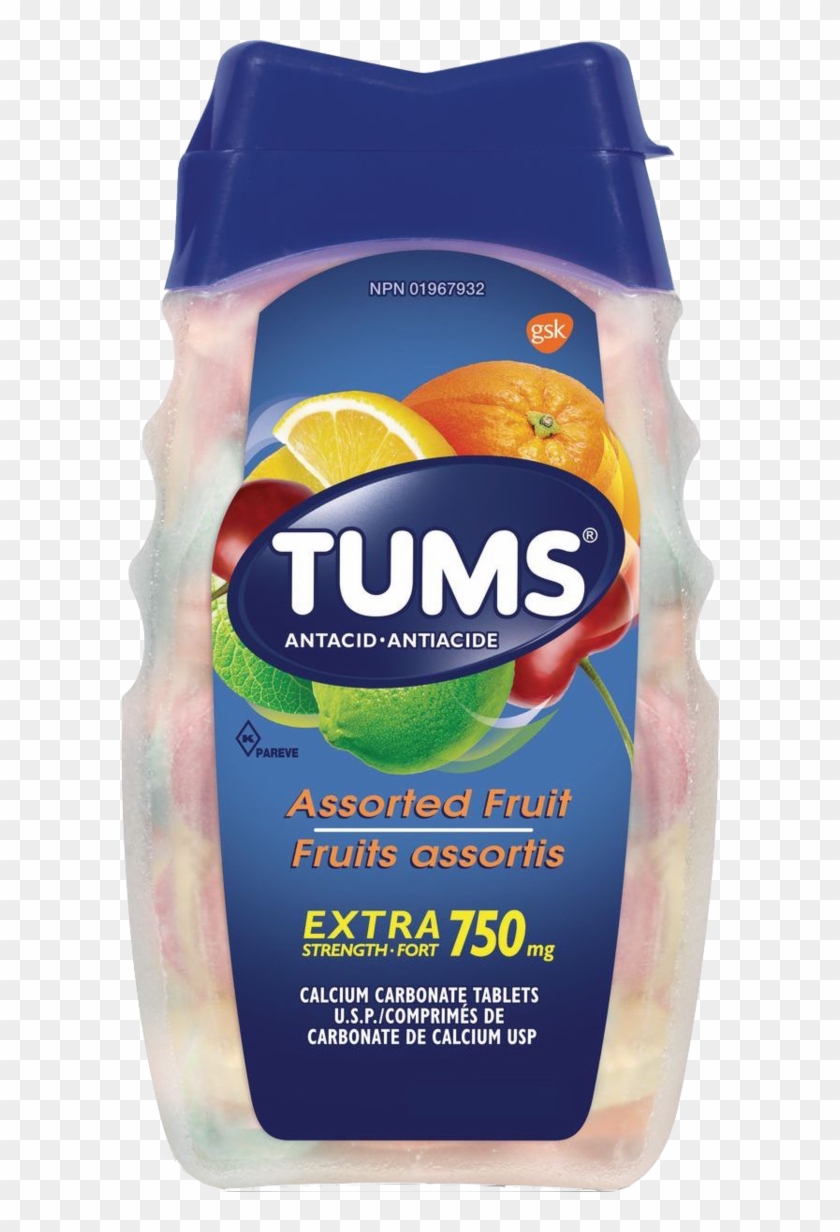 Tums Extra Strength 750mg Antacid Assorted Fruit Calcium Clipart ...