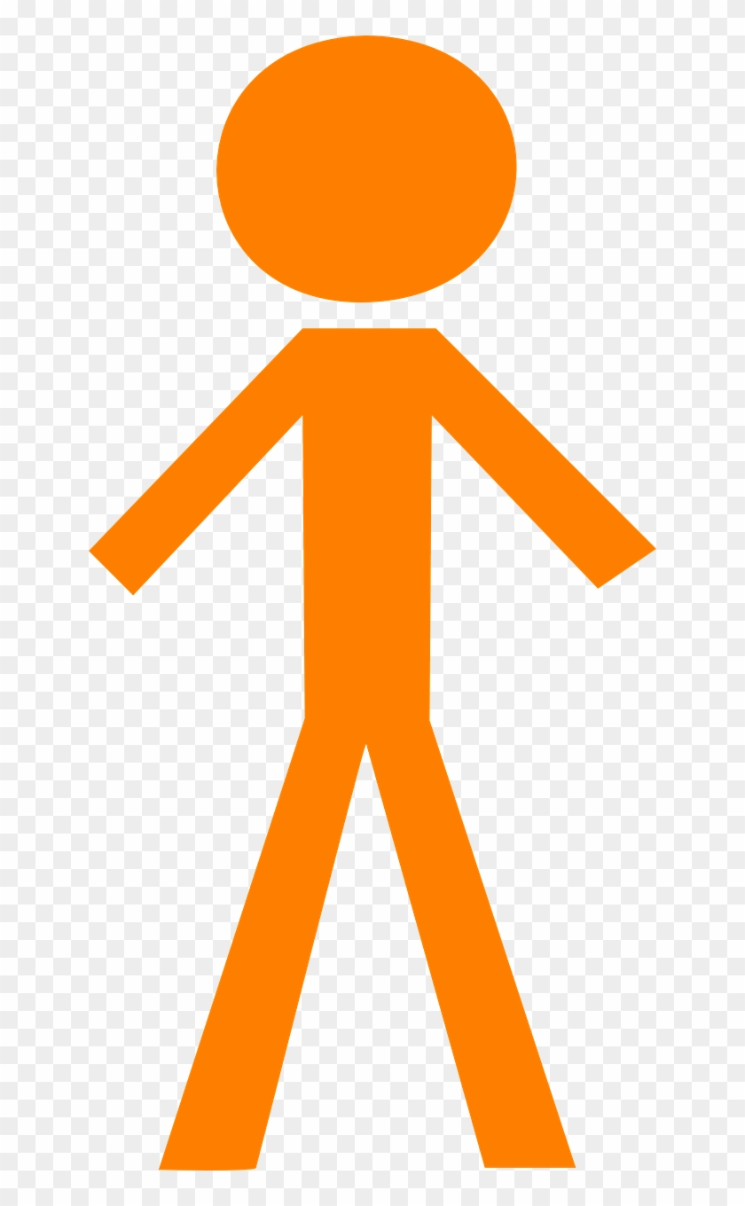 Download Stickman Person Orange Gentlemen Png Image - One Person Clip ...