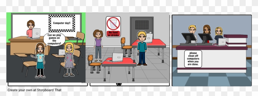 Save Computer Classroom - Cartoon Clipart (#3115445) - PikPng