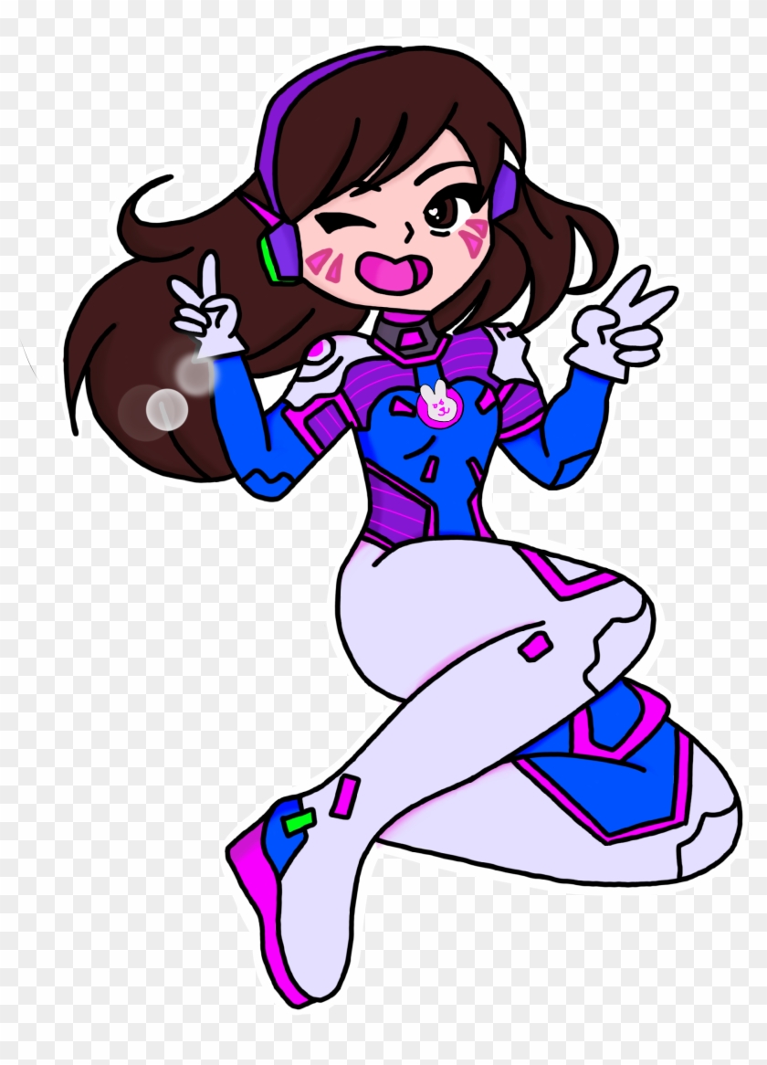 Download Overwatch Dva Sticker - Cartoon Clipart Png Download - PikPng