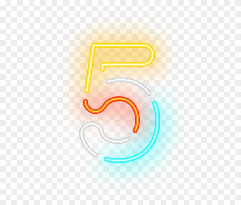 Download Free Png Download Number Five Neon Transparent Clipart - Neon ...