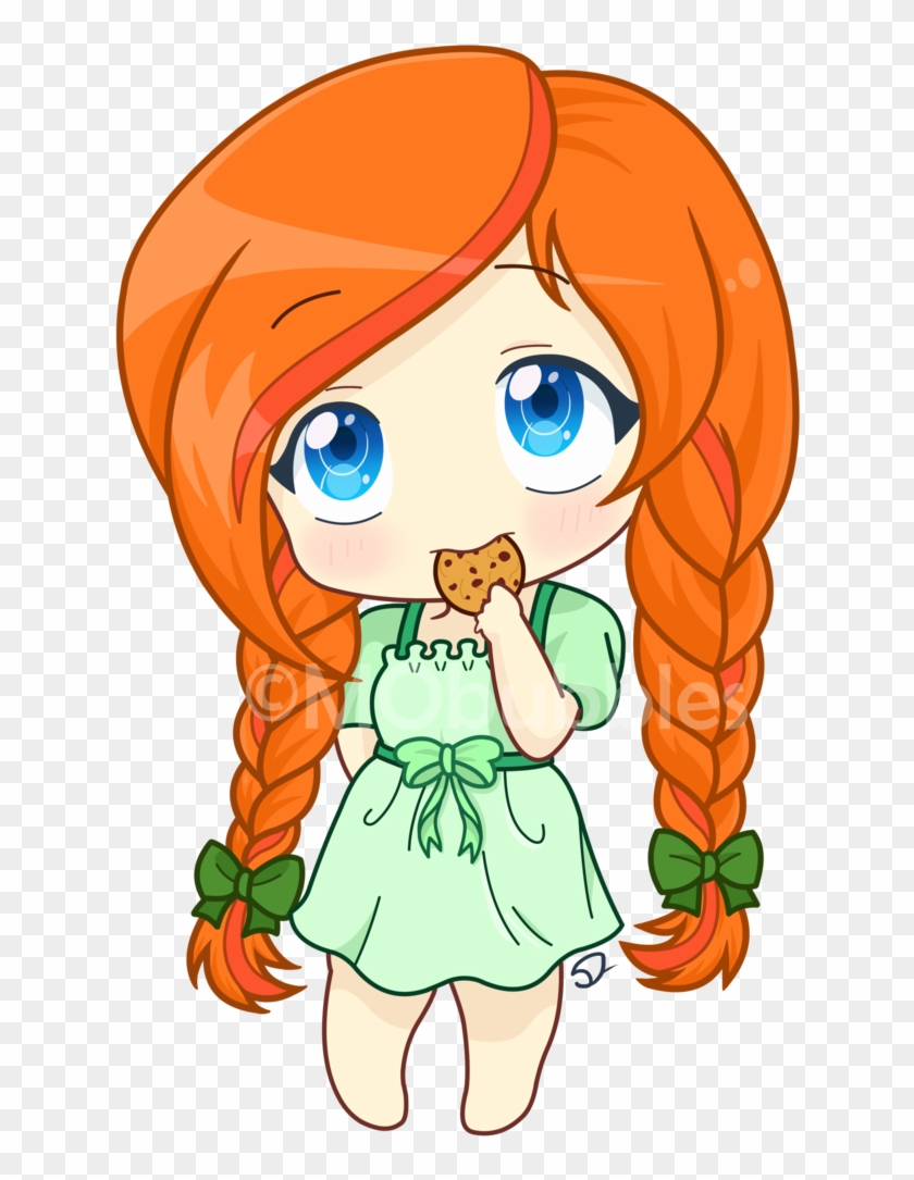 Chibi Cookie Girl Earrach Leim New Eyes By Mobubbles - Cartoon Clipart ...