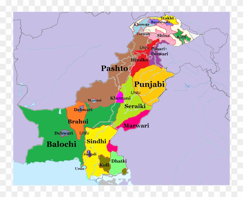 Punjabi, Saraiki, Pashtu, Sindhi,hindko, Balochi And - Language Map Of ...