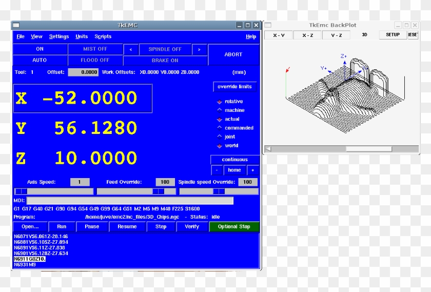 Tkemc - Linuxcnc Gui Clipart (#3342837) - PikPng